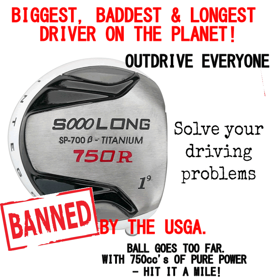SOOOLONG 750 ILLEGAL BETA TITANIUM BANNED DISTANCE CUSTOM GOLF DRIVER ...