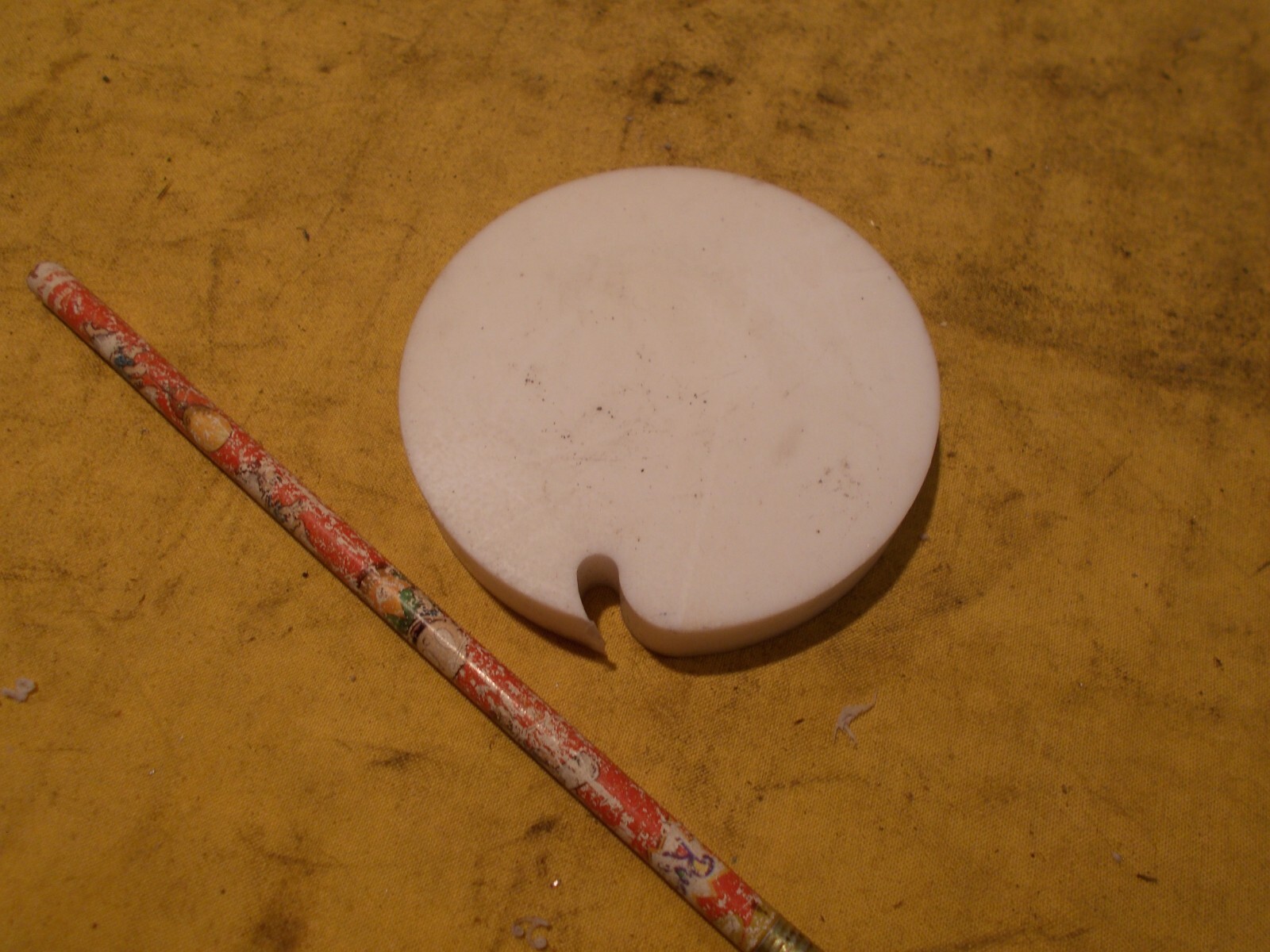 TEFLON ROD machinable plastic round bar bushing stock ptfe 3-1/2" OD x ...