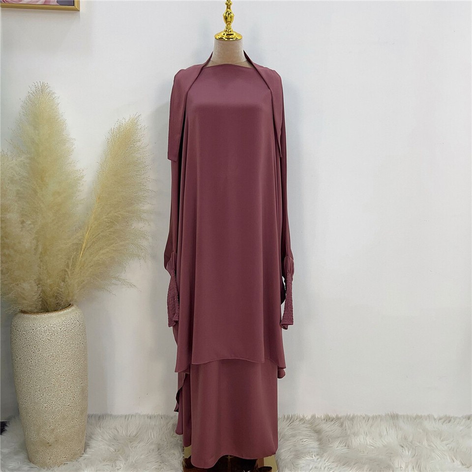 Khimar Hijab Overhead Burqa Caftan Abaya Muslim Women Prayer Set ...