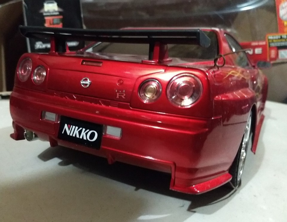 1/10 Scale Nikko Rc Car Nissan Skyline GT-R R34 Drift Car Body 2wd Rwd ...