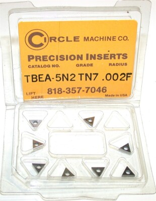 Lot of 8 New Circle Carbide Boring Bar Inserts TBEA-5N2 TN7 | eBay