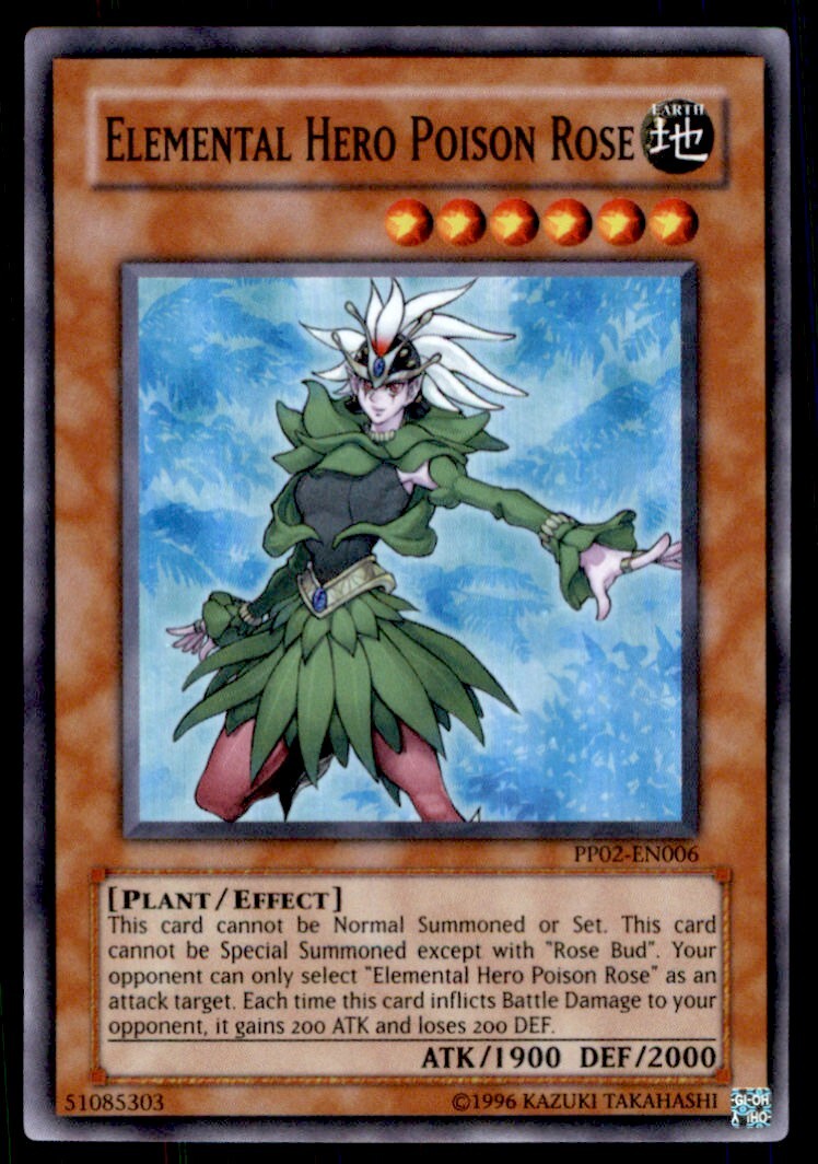 Yu-Gi-Oh! Elemental Hero Poison Rose #PP02-EN006 Light Play | eBay