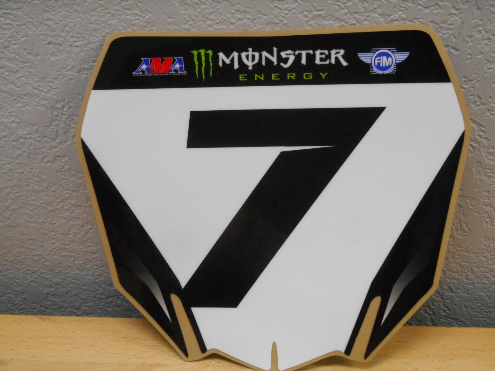 AARON PLESSINGER FRONT NUMBER PLATE DECAL GRAPHICS YAMAHA REPLICA #7 ...