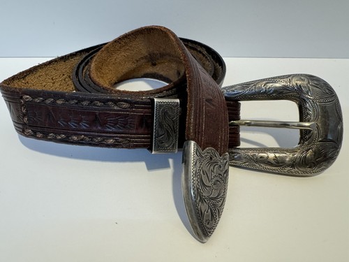 McCabe Sunset Trails 3pc. Sterling Buckle Set TX Ranger Belt Incl. | eBay