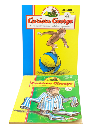 (2) Landolls Curious George Coloring Fun And Activity Books-Paperback ...
