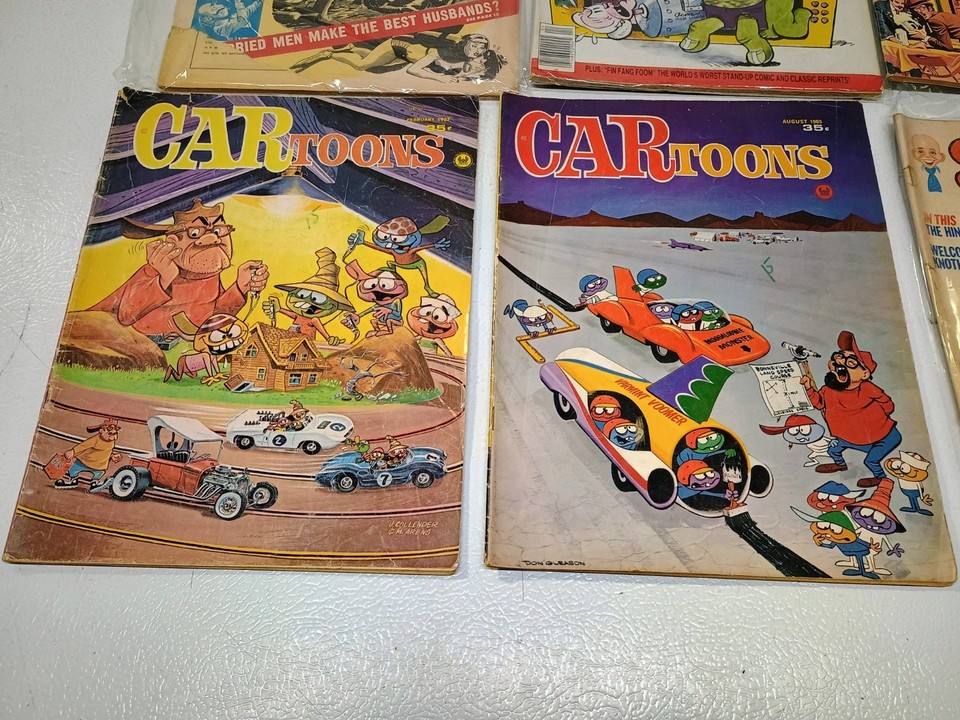 Lot Of 5 Magazines, 2 Cartoons, 1 Crazy Man, 1 Crazy & 1 Sick 1960s 70s ...