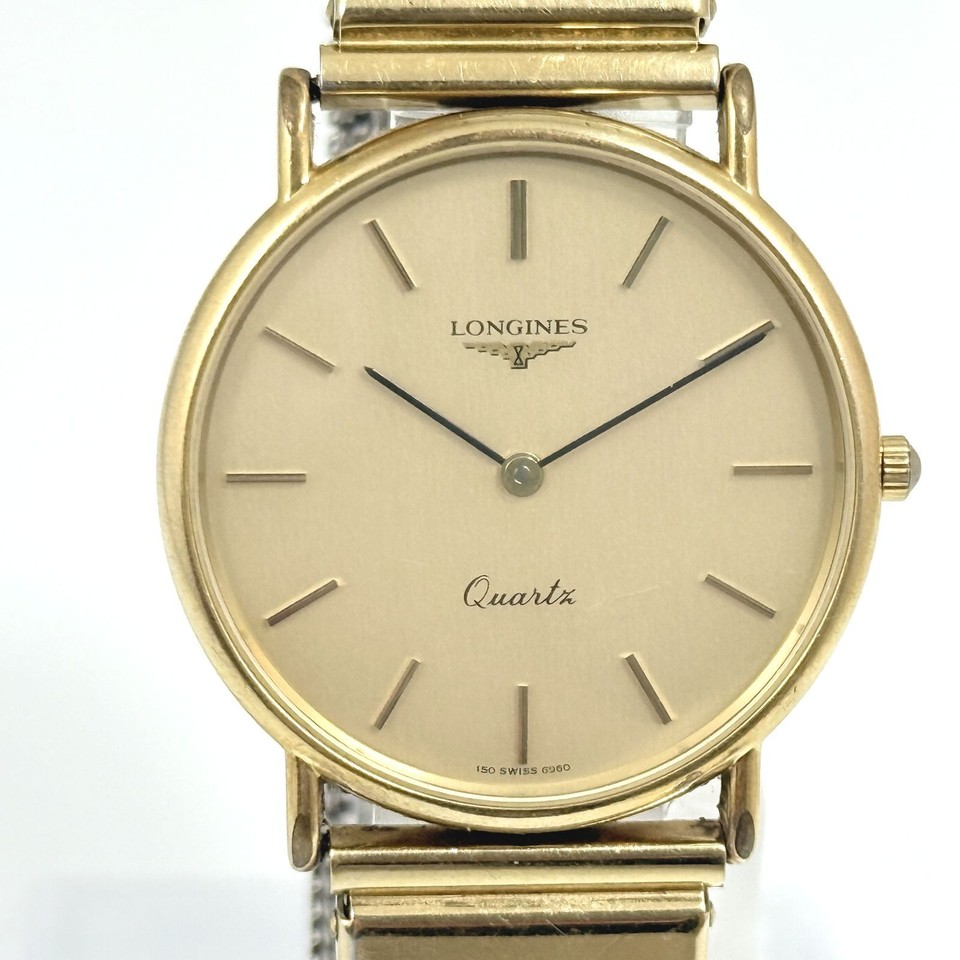[GUC] LONGINES 32mm MEN'S GOLD PLATED VINTAGE WATCH QUARTZ SWISS G66 | eBay