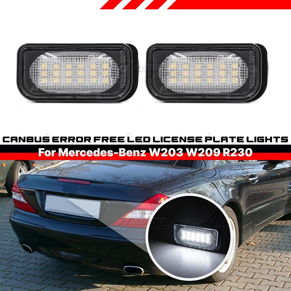 Full LED License Plate Lights Lamp For Mercedes W203 CLK C209 W209 A209 ...