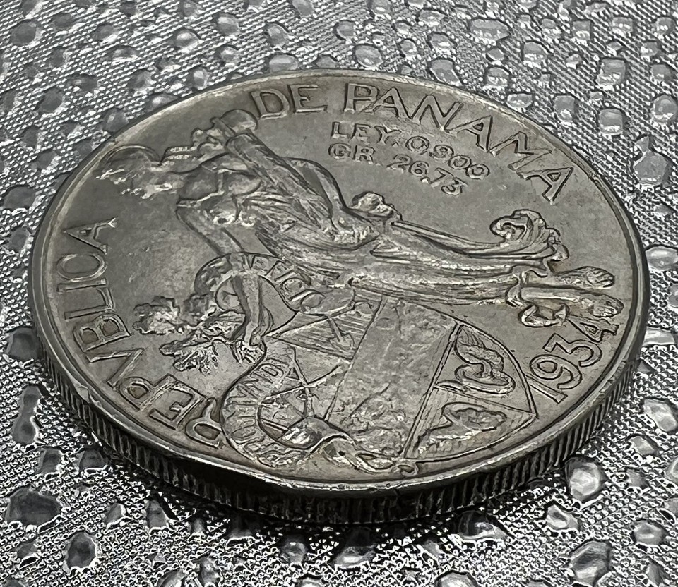 1934 PANAMA ONE UN / VN BALBOA SILVER DOLLAR COIN ONLY 225K | eBay