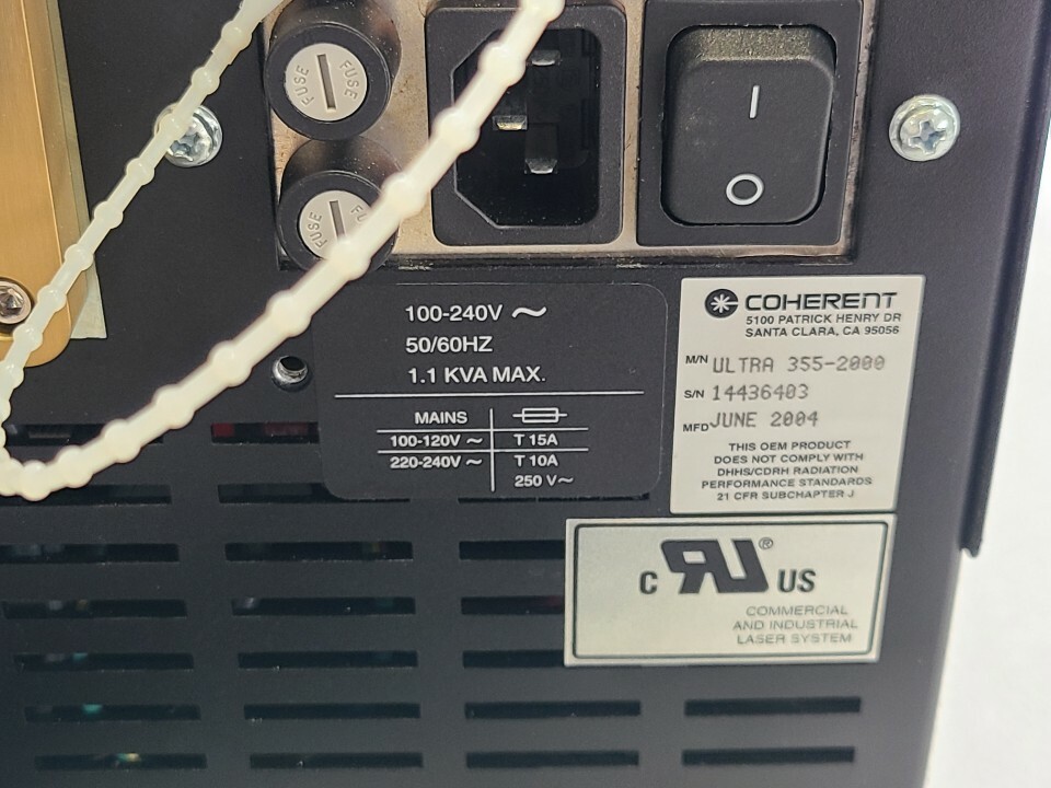 COHERENT AVIA ULTRA 355-2000 LASER& Solid State Recirculating Chiller ...