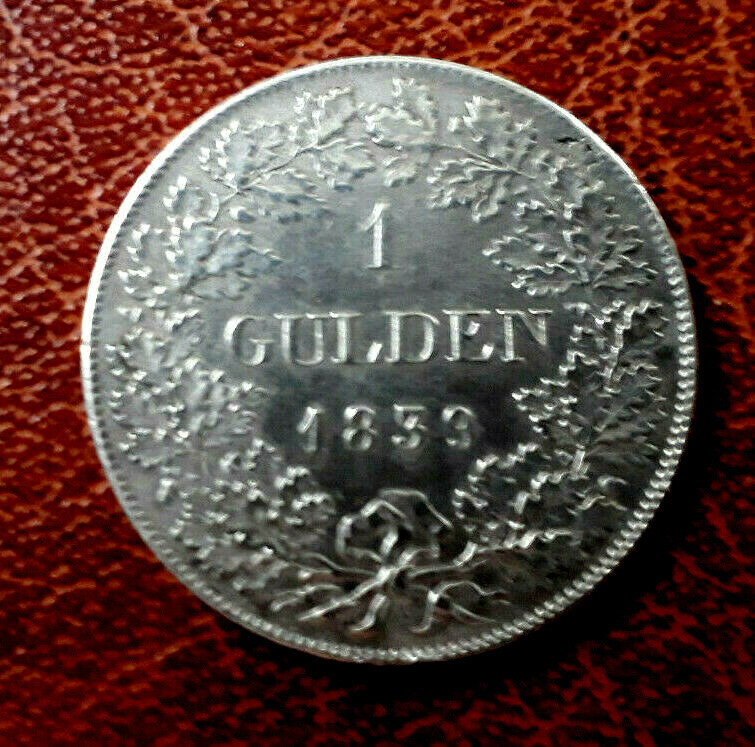 Münze, Kgr. Bayern, Gulden v. 1839, König Ludwig I, 1825-1848, ss, fast ...