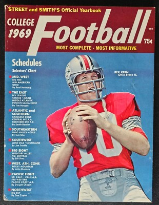 1969 STREET AND SMITHS COLLEGE FOOTBALL YEARBOOK REX KERN OHIO STATE ...