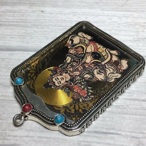 Collection Tibetan Silver Thangka Pendant Waist Card Buddhist Statue | eBay