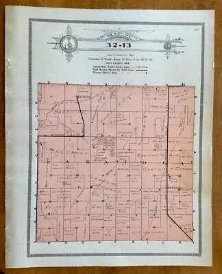 1915 Plat Map Holt County, Nebraska, Twnsp 32-13 Saratoga precinct ...