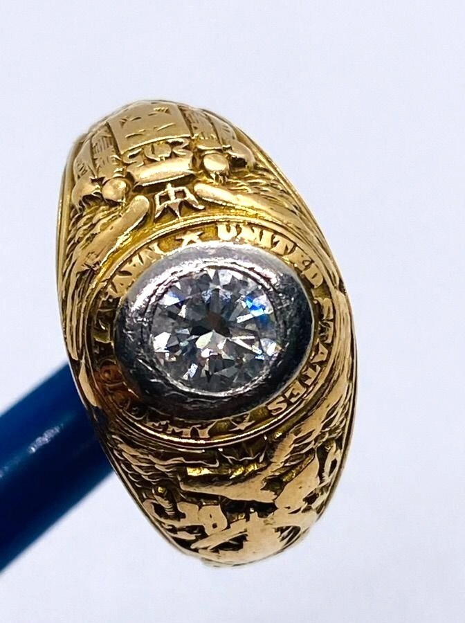 Tiffany & Co 14K Platinum .61CT 1912 Naval Academy Class Ring RARE | eBay