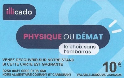 Carte cadeau - Illicado - 10 € / voir scan- GIFT CARD | eBay