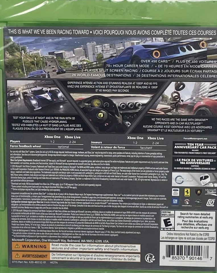 Forza Motorsport 6 *TEN YEAR ANNIVERSARY EDITION* (XBOX One) [Launch ...