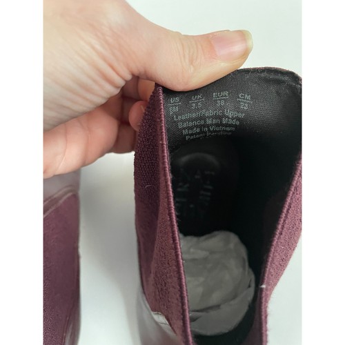 Naturalizer Heeled Pointed Leather Bootie Boot Red Maroon Size 6 NEW | eBay