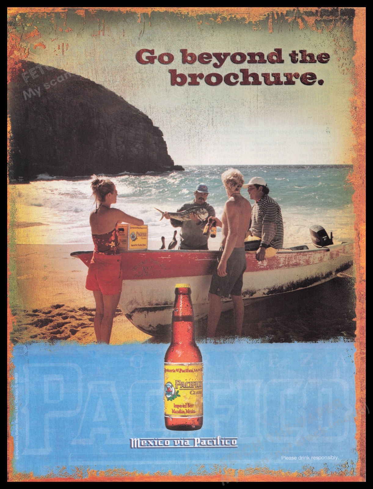 Pacifico Clara Mexican Beer 2000s Print Advertisement Ad 2005 Ocean ...