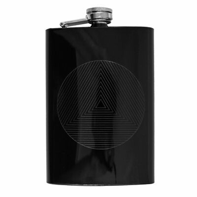 8oz BLACK Circle Triangle Design Flask | eBay
