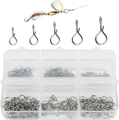 200 Quick Fly Fishing Snap No Knot Fast Snaps Lure Change Connect for ...