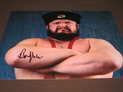 WWF WRESTLING LEGEND MEMBER OF THE BOLSHEVIKS BORIS ZHUKOV AUTO 8X10 ...