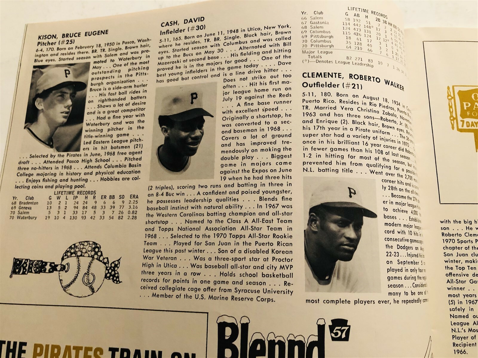 1971 PITTSBURGH Pirates San Francisco GIANTS NLCS Program Roberto ...