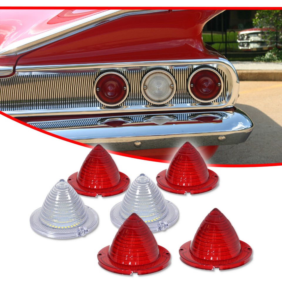 1960-1961 Chevrolet Impala Bel Air Biscayne El Camino 6X Rear Red LED ...