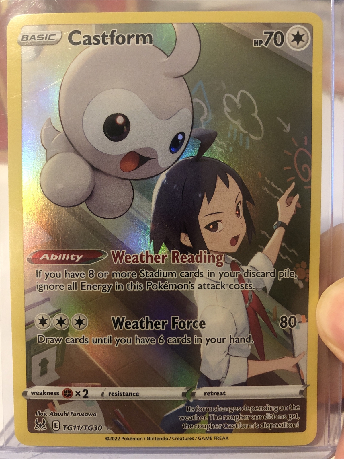 Pokémon TCG Castform Lost Origin Trainer Gallery TG11/TG30 Holo Ultra ...