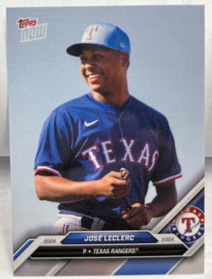 Jose Leclerc 2024 Topps Now Road To Opening Day #OD-147 - TEXAS RANGERS ...