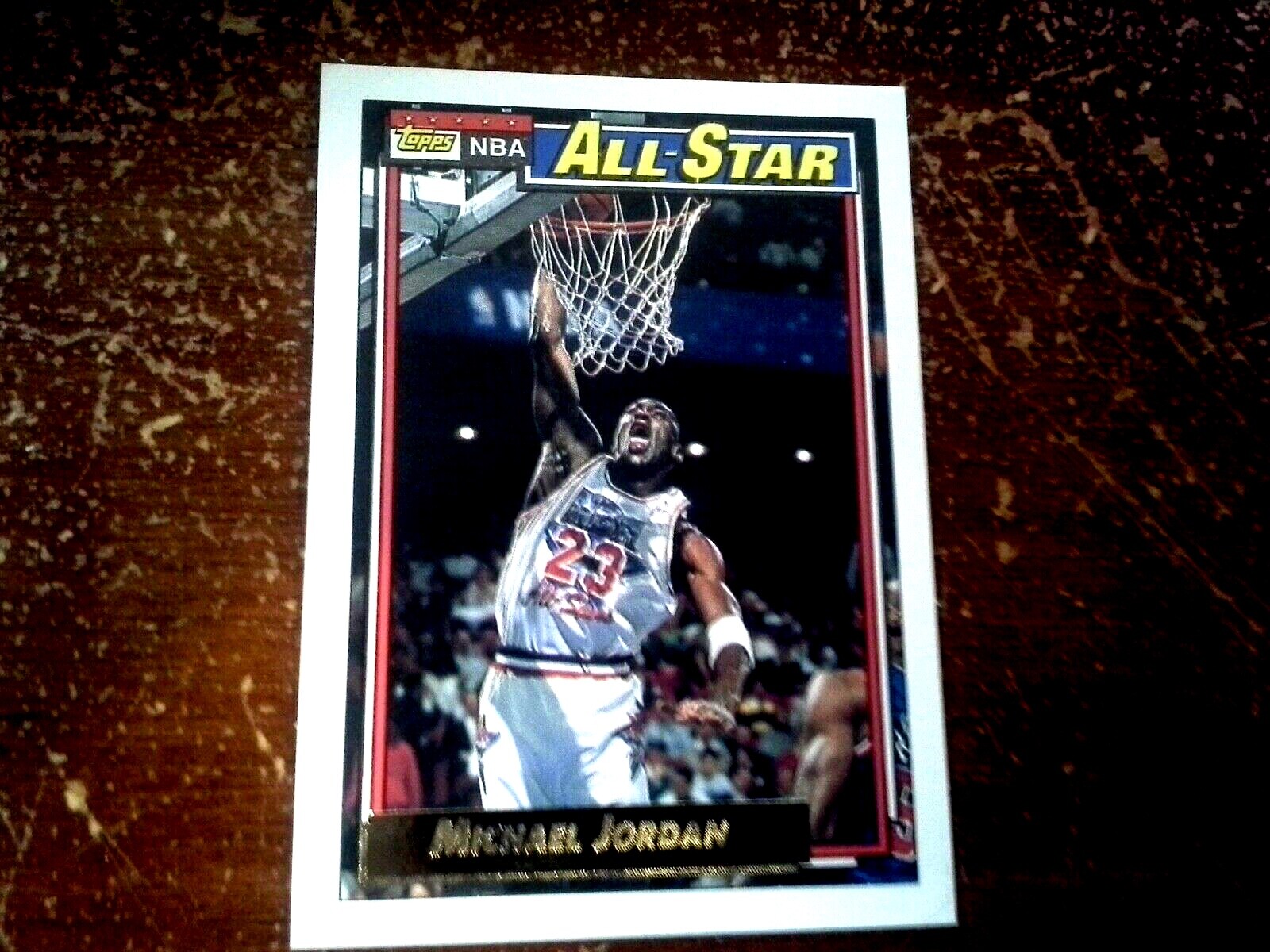 MICHAEL JORDAN 1991-92 TOPPS GOLD ALL-STAR BASKETBALL CARD #115 ...