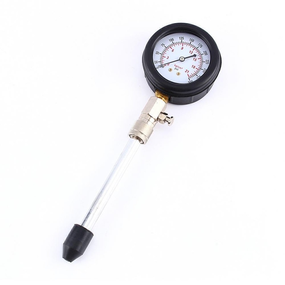 Petrol Engine Compression Tester Test Gauge Kit Car Motorcycle Garage ...