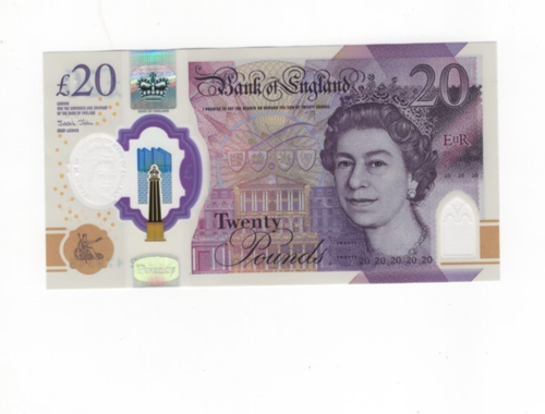 BANK OF ENGLAND £20 NOTE SARAH JOHN PREFIX DM11 834665 UNCIRCULATED ...