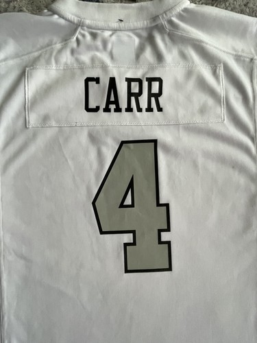 Derek Carr Raiders Jersey YTH XL White Nike On Field Las Vegas NFL ...