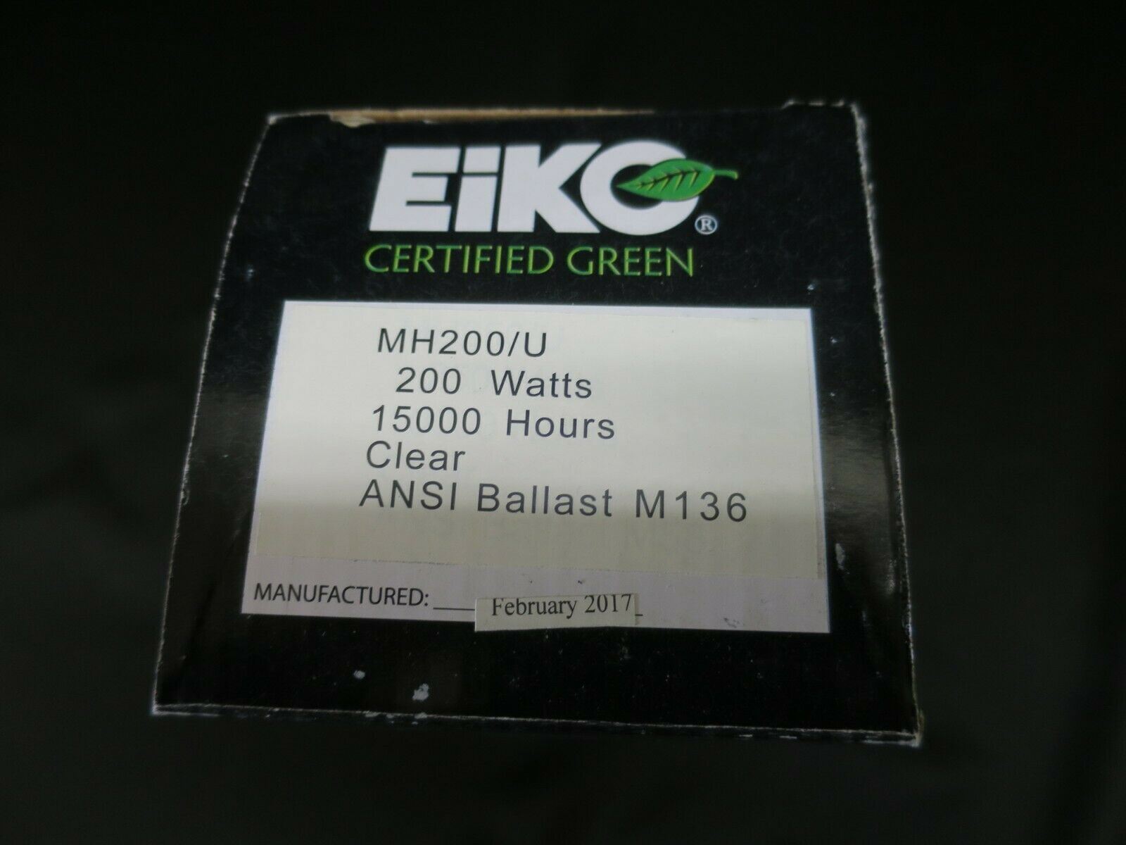 Lot of 2 MH200/U 200 Watt bulb ArcMaster Metal Halide Eiko Certified ...