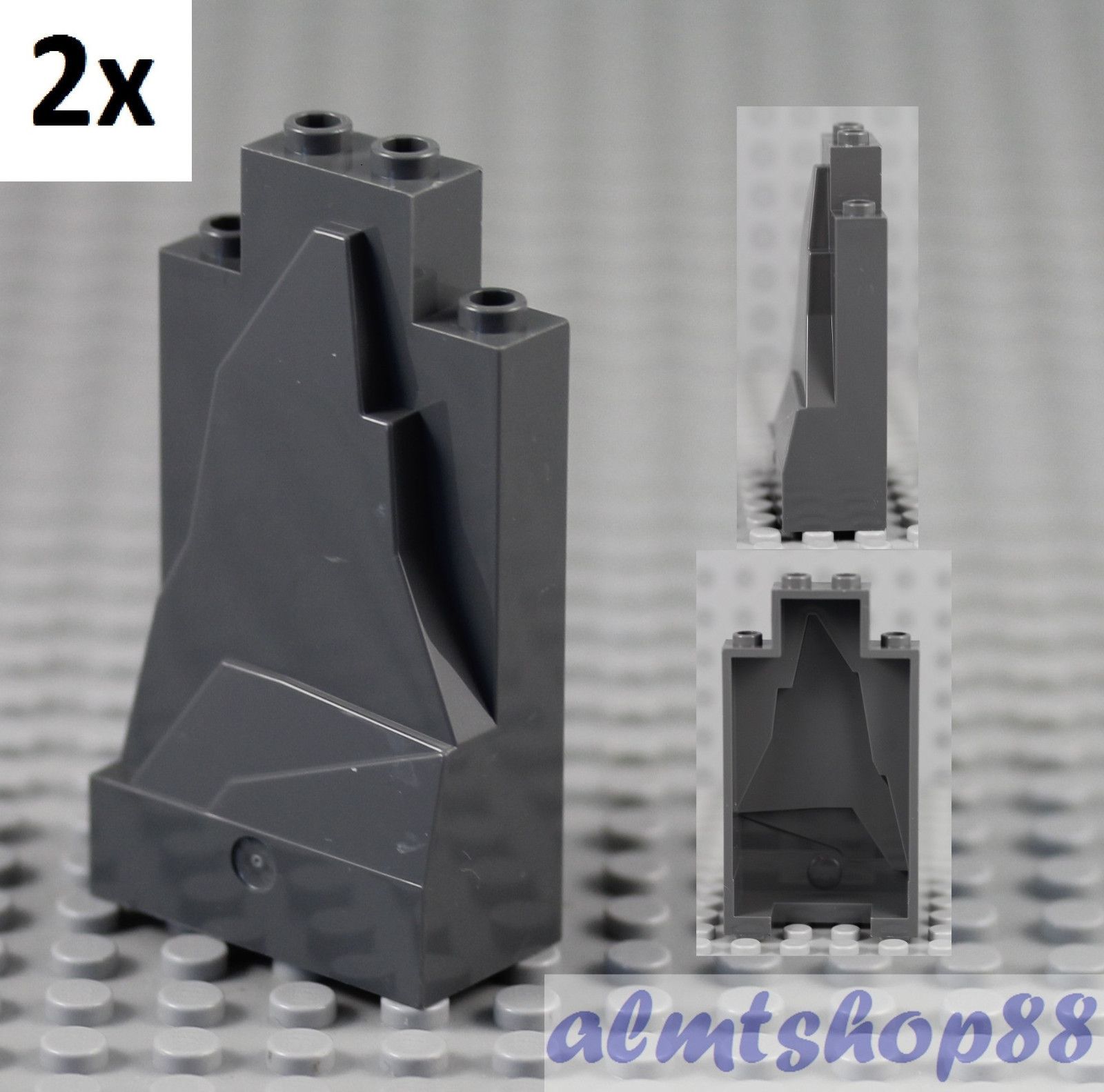 LEGO - 2x4x6 Rock Panel Dark Bluish Gray - Wall Mountain 47847 Bulk Lot ...