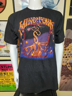 VTG 90s OG Mind Funk Band NY Metal Hard Rock T Shirt XL Nice 1991 RARE ...