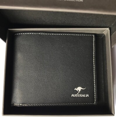FAUX LEATHER Men's WALLET AUSTRALIAN KANGAROO SOUVENIR Classic Wallet ...