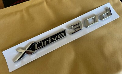 BMW XDrive Badge Emblem 30d Chrome Rear Boot Side Door Single Pack | eBay