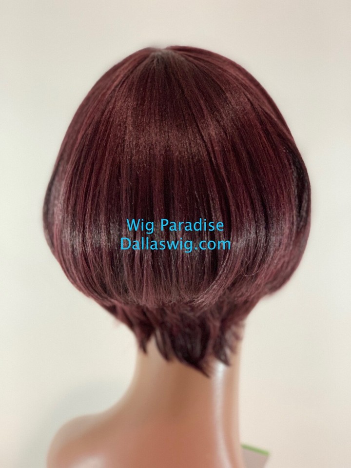 Miz Collection Synthetic Straight Bob Natural Coarse Texture Heat Safe ...