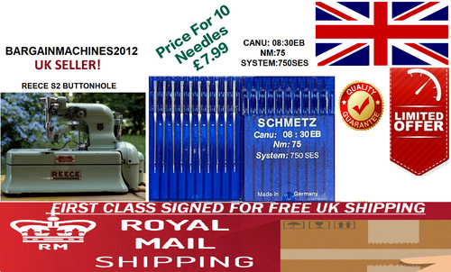 REECE S2 BUTTON HOLE SCHMETZ SYSTEM 750SES NM75 INDUSTRIAL SEWING ...