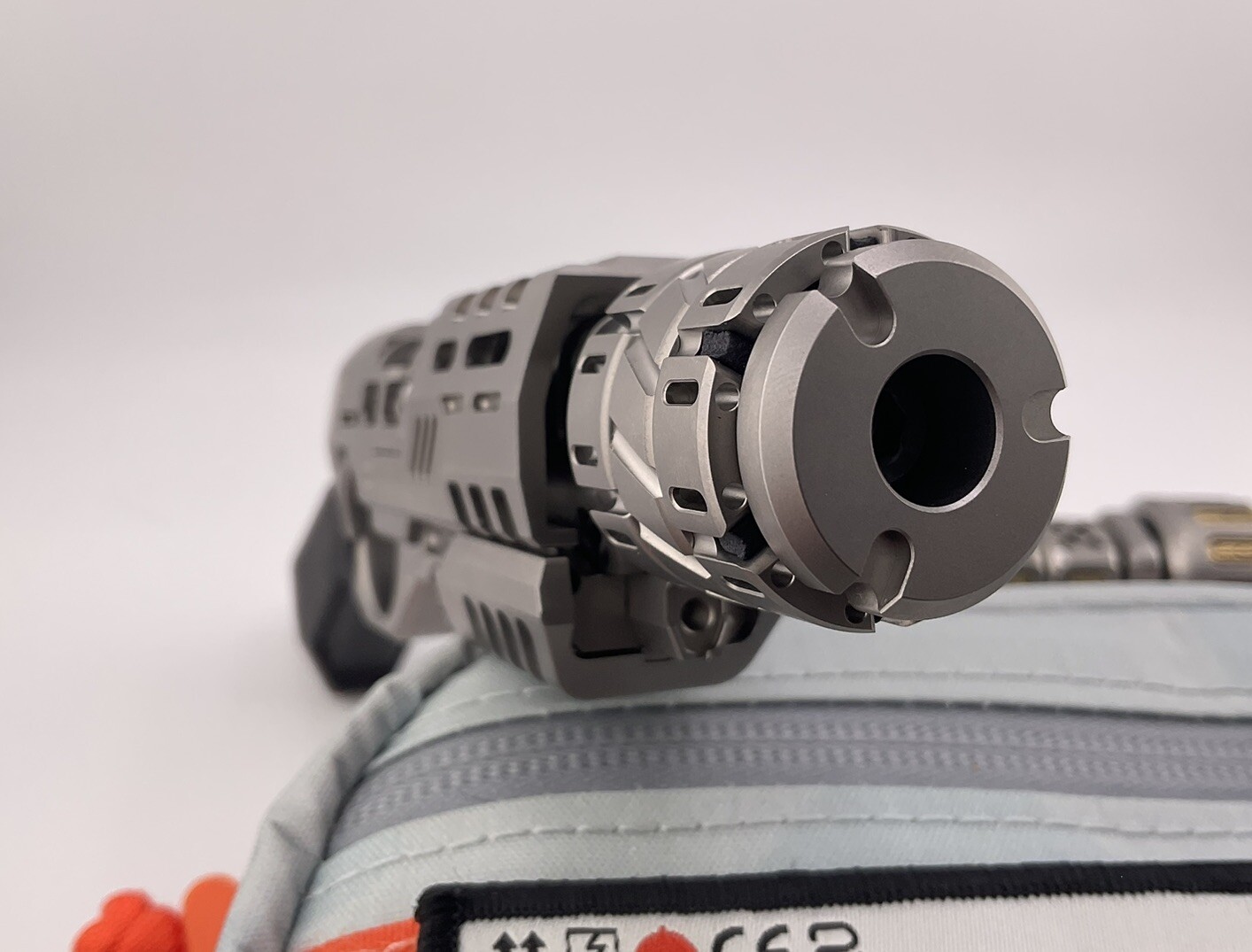 GoBigger EDC Punnk Titanium Me Mechanical Fidget Gun With Silencer Rare ...