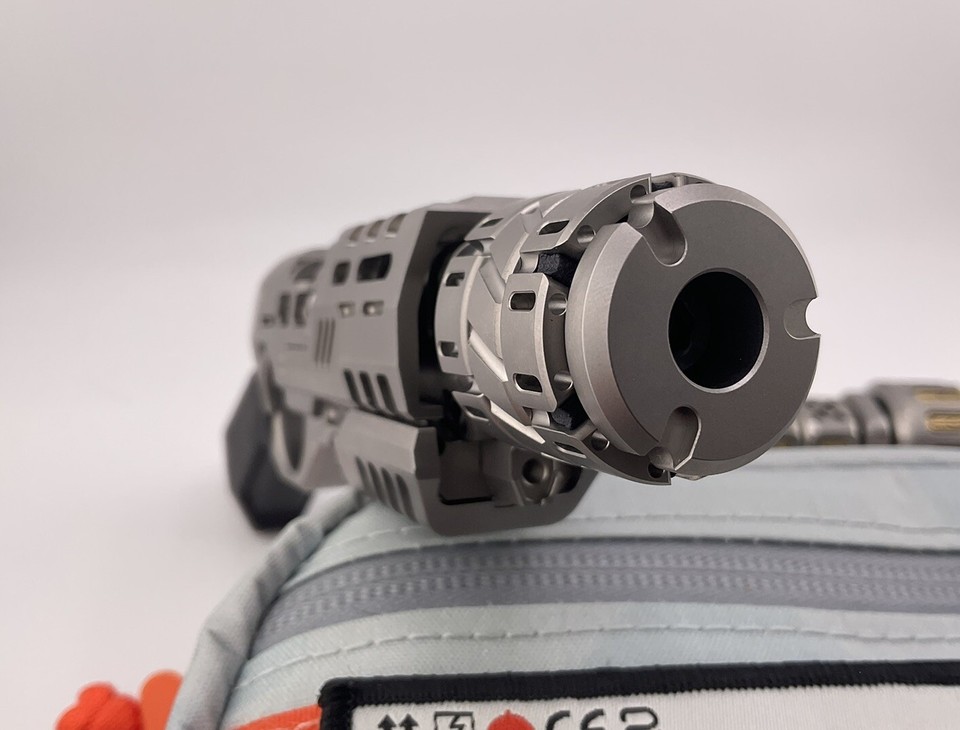 GoBigger EDC Punnk Titanium Me Mechanical Fidget Gun With Silencer Rare ...