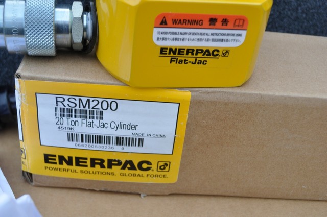 Enerpac Rsm-200 20 Ton Low Height Flat Jac Hydraulic RAM Cylinder 2in ...