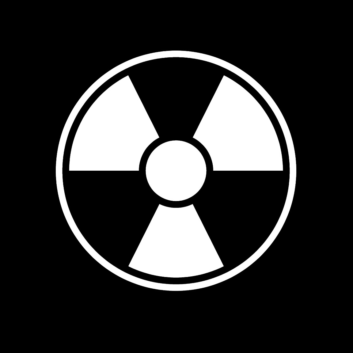 Black And White Radioactive Symbol