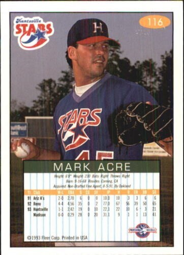 1993-94 Fleer Excel #116 Mark Acre | eBay
