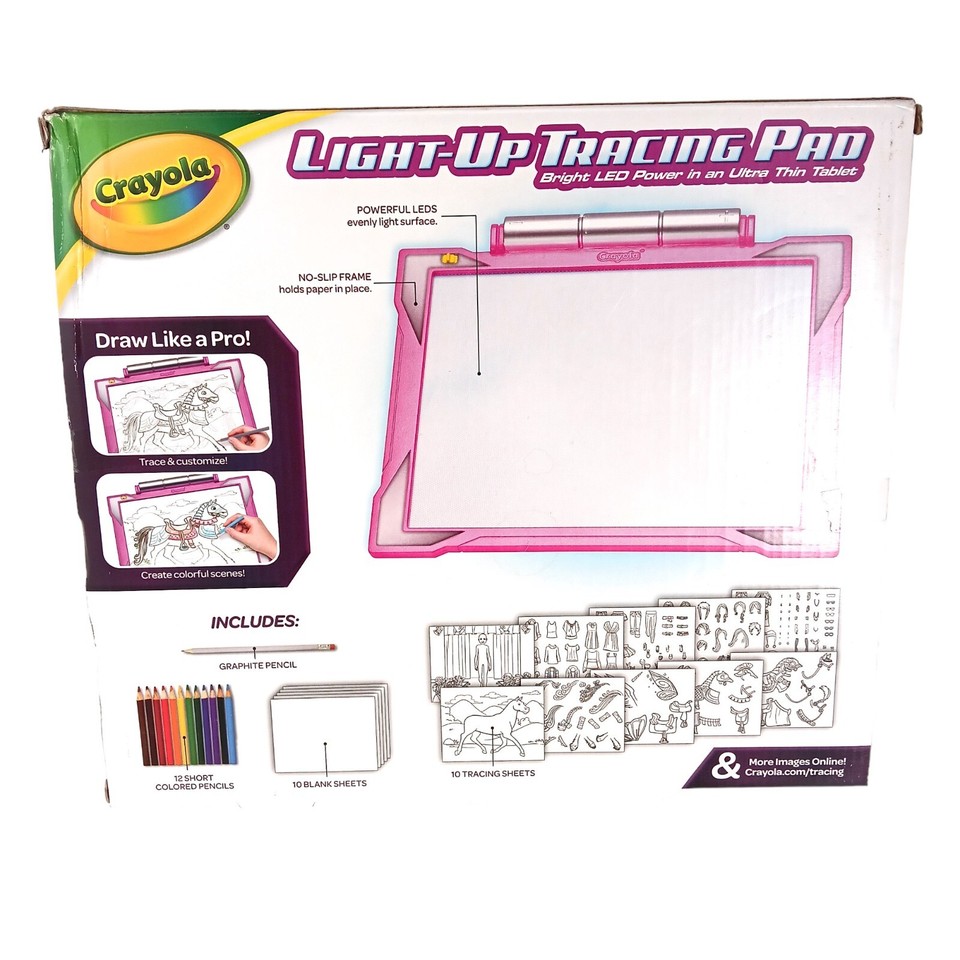 CRAYOLA Light Up Tracing Pad Pink, Kids Gifts, LED Power, Ultra Thin ...