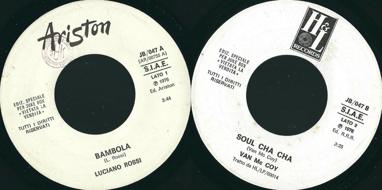 Disque 45 Tours Luciano Rossi / Van Mc Coy – Bambola // Soul Cha Cha | eBay
