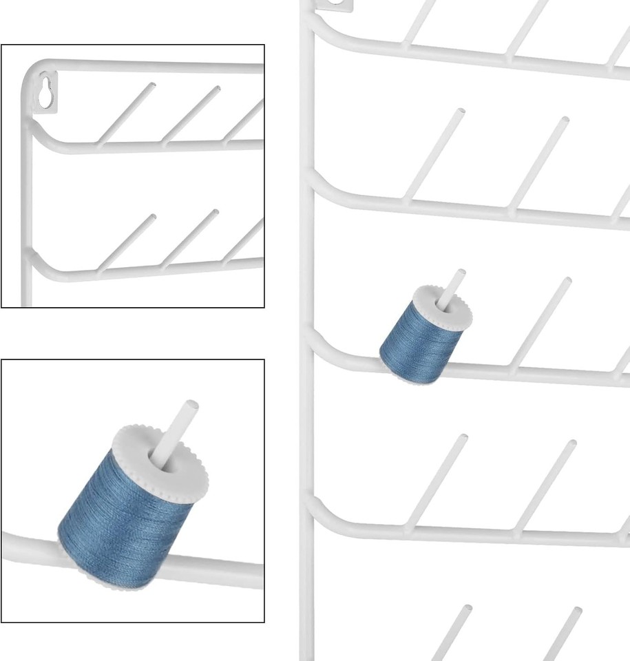 Thread Holder Wall 54-spool Sewing Thread Rack Wall Mount Embroidery ...