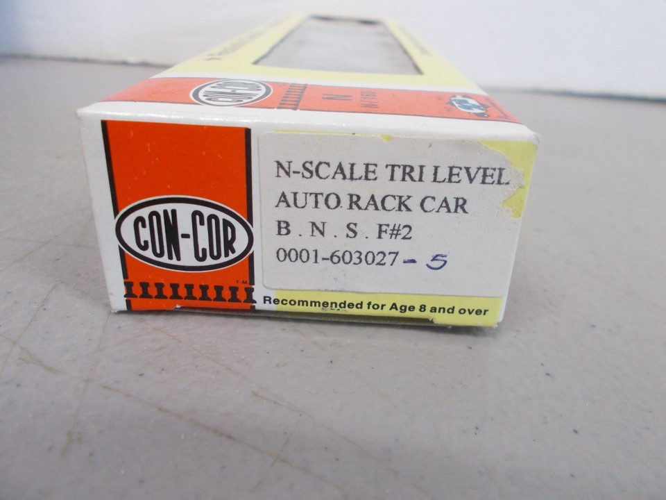 CON COR ~ B.N.S.F. TRI-LEVEL AUTO RACK CAR # 300284 ~ N SCALE | eBay